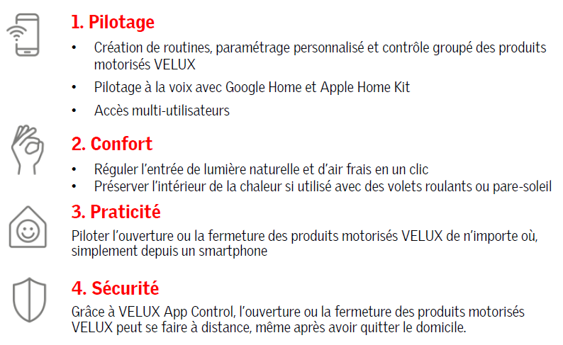 App Control VELUX© - Contrôlez vos volets à distance